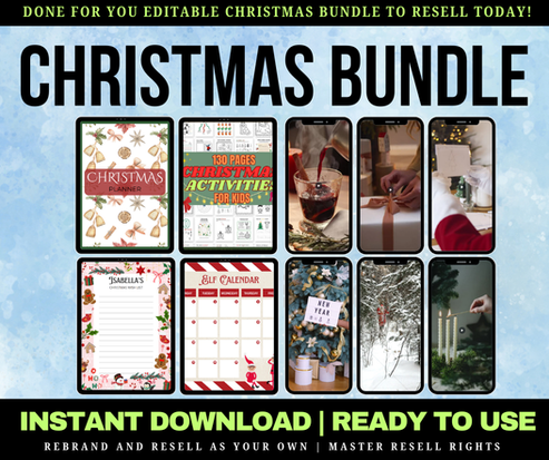 Complete Christmas Bundle PLR - Planner, Activities, 450+ Videos | MRR ...