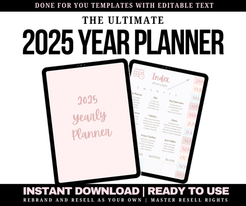 2025 Yearly Digital Planner – Digital Biz PLR